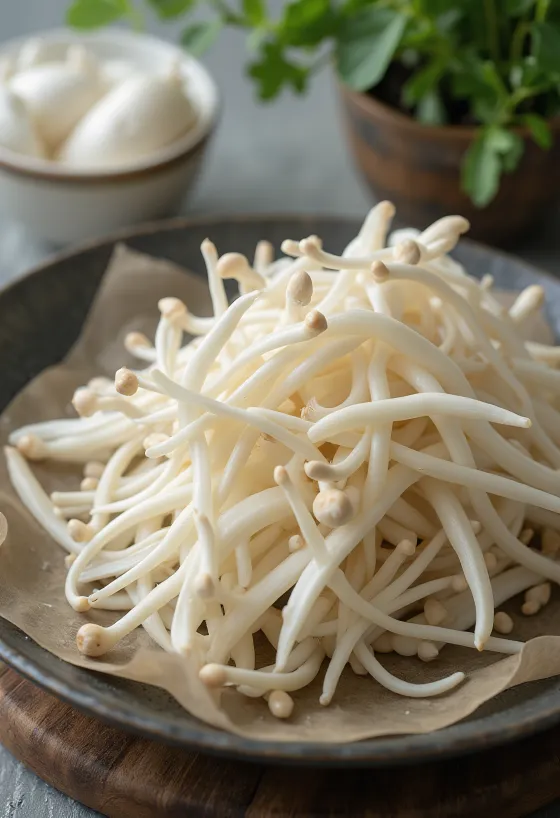 Enoki gomba felhasználása és előnyei - Ízek és Illatok