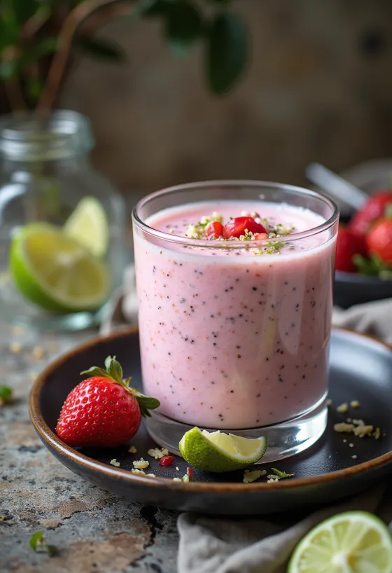 Probiotikus Eper-lime kefir - Ízek és Illatok