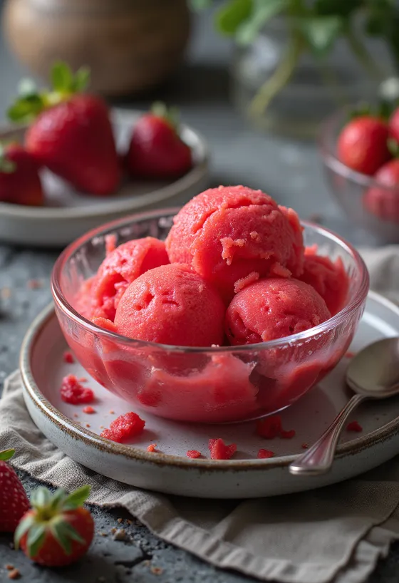 Rózsavizes eper sorbet - Ízek és Illatok