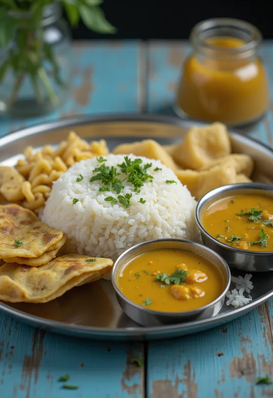 Thali nepáli dal bhat tarkari stílusban - Ízek és Illatok