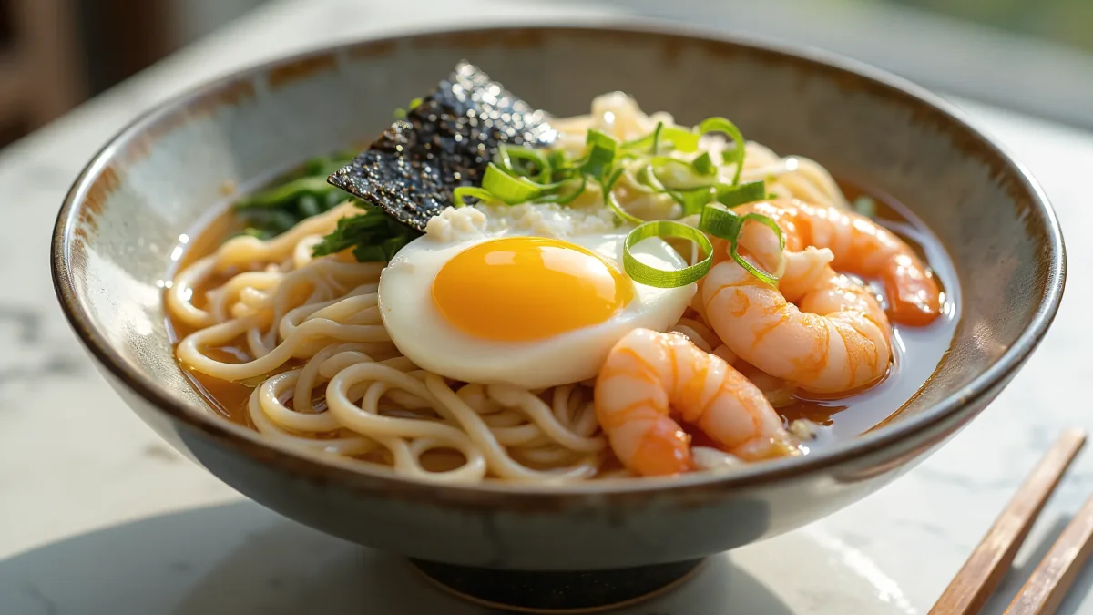 Onsen Tamago udon levesben - Ízek és Illatok